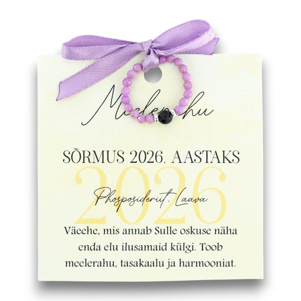 LA TENE sõrmus "Meelerahu 2026" – Phosposideriit ja Laava