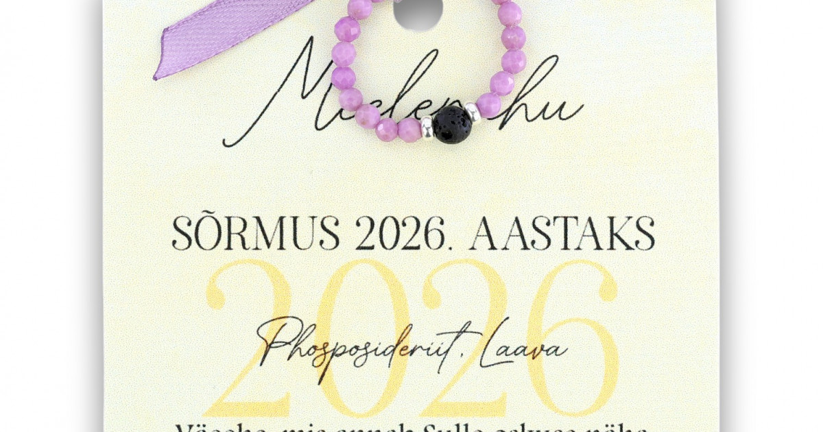 LA TENE sõrmus "Meelerahu 2026" – Phosposideriit ja Laava